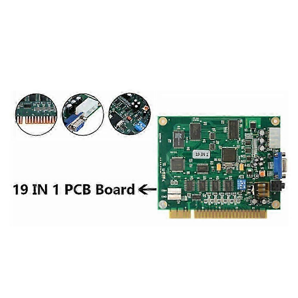 19 In 1 Multicade Pcb Board Arcade Classic Game Board Vga Output Arcade ...