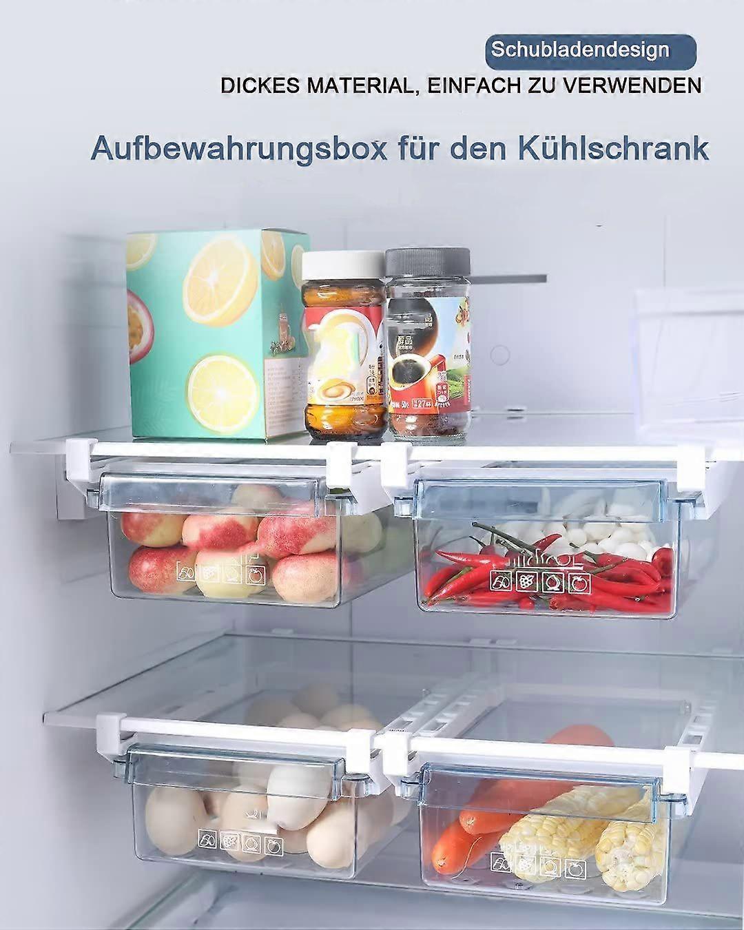 Fridge Organiser, Pull Out Drawer, Fridge Storage Box, Fridge Bin in a ...
