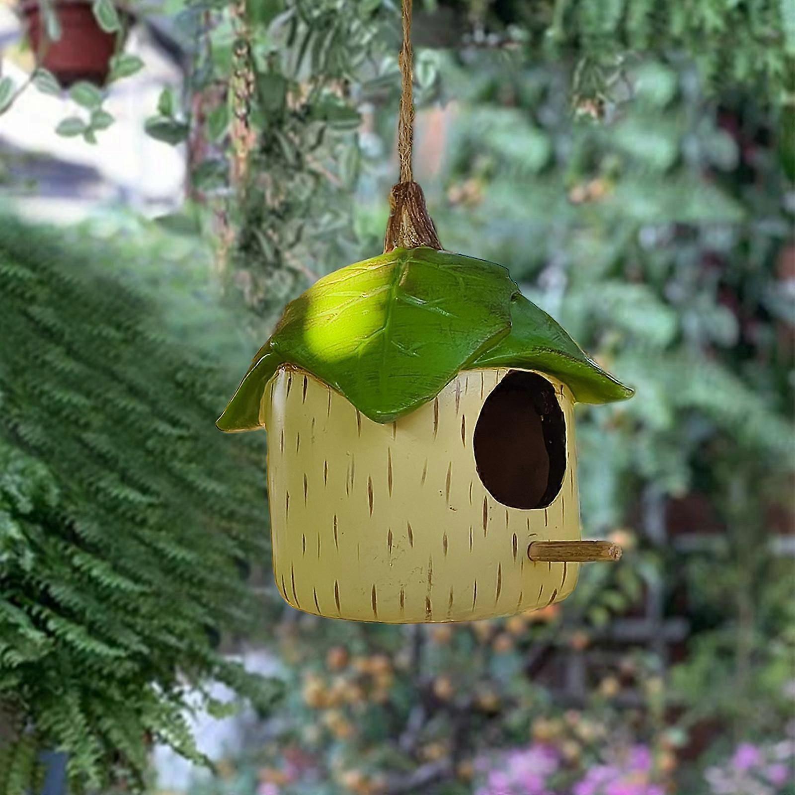 Hanging Bird House Outdoor Leaf Birdhouse Bird Hut for Backyard Garden ...