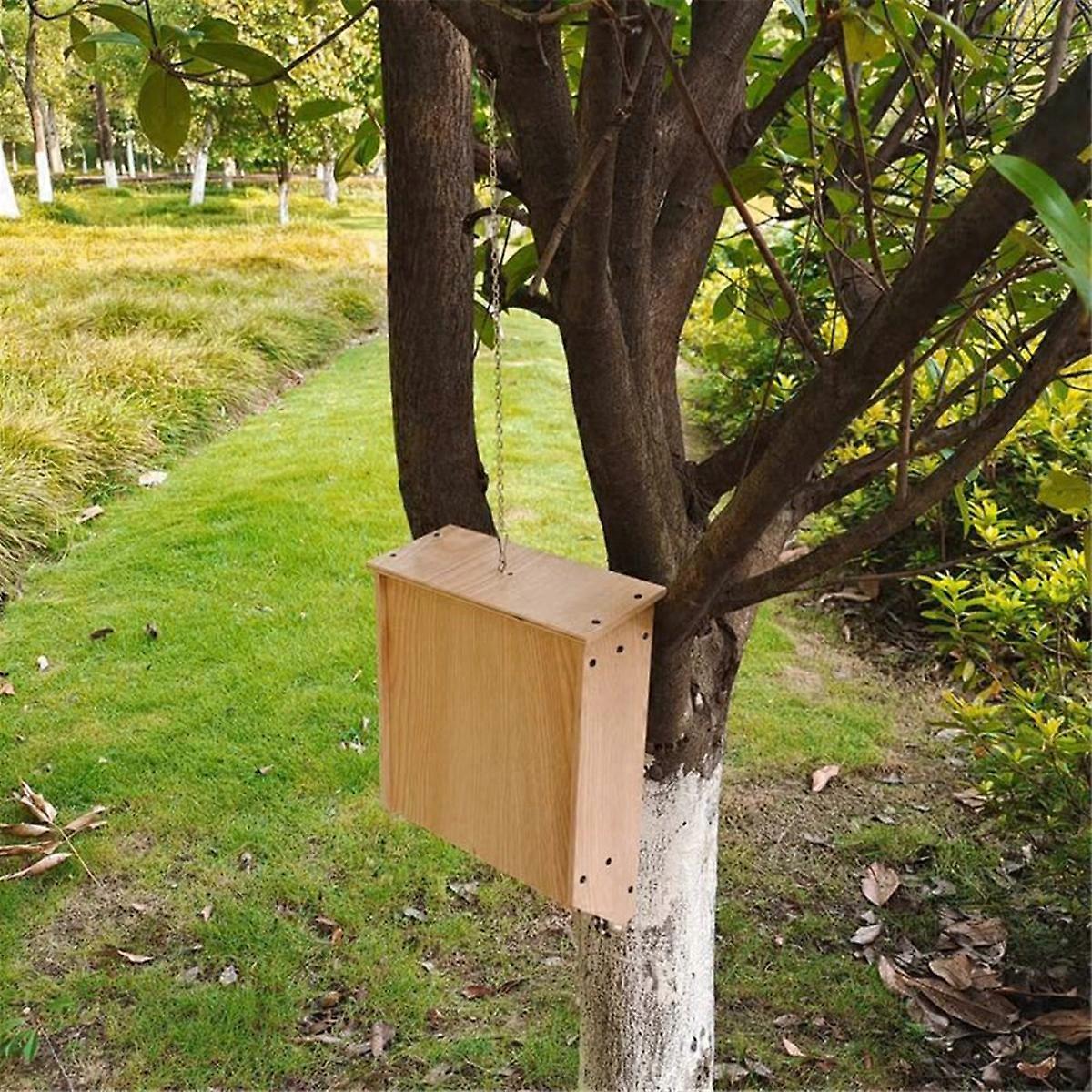 Outdoor Bat House Bat Habitat Box Wooden Decorative Bat Box Shelter ...