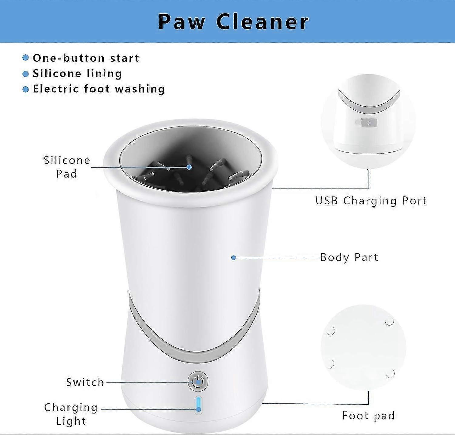 2025 New Portable Electric Dog Paw Cleaner, Electric Paw Washer ...
