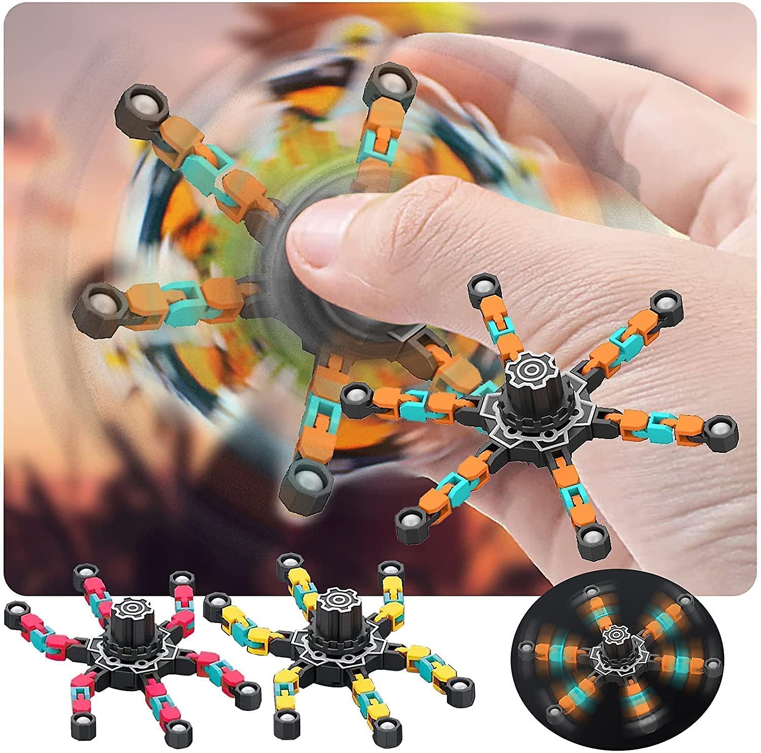 Finger hånd spinning top fokus legetøj med transformable kæde mekanisk ...