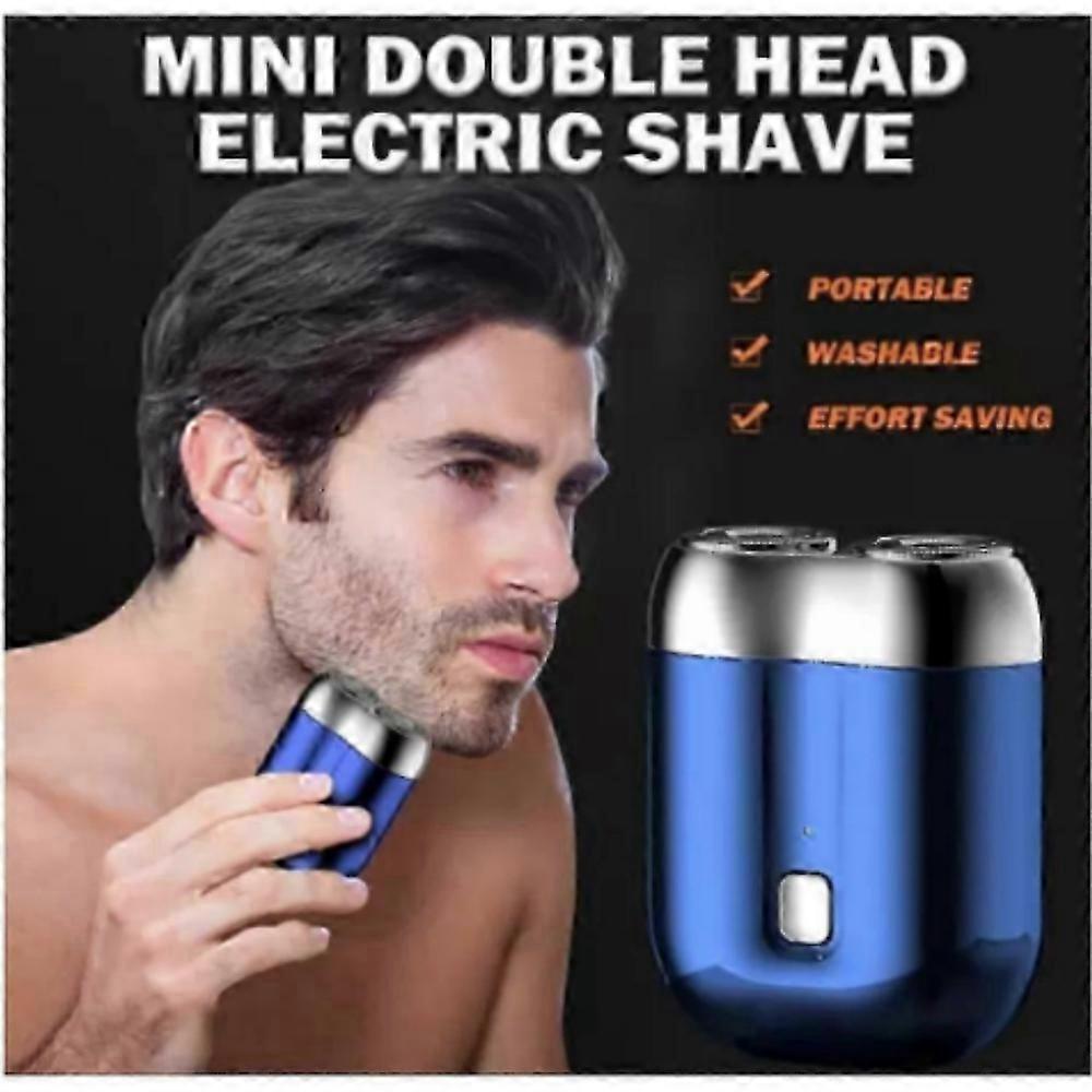 Double-headed Mini Magnetic Shaver Type-C Charging Silent Washable ...