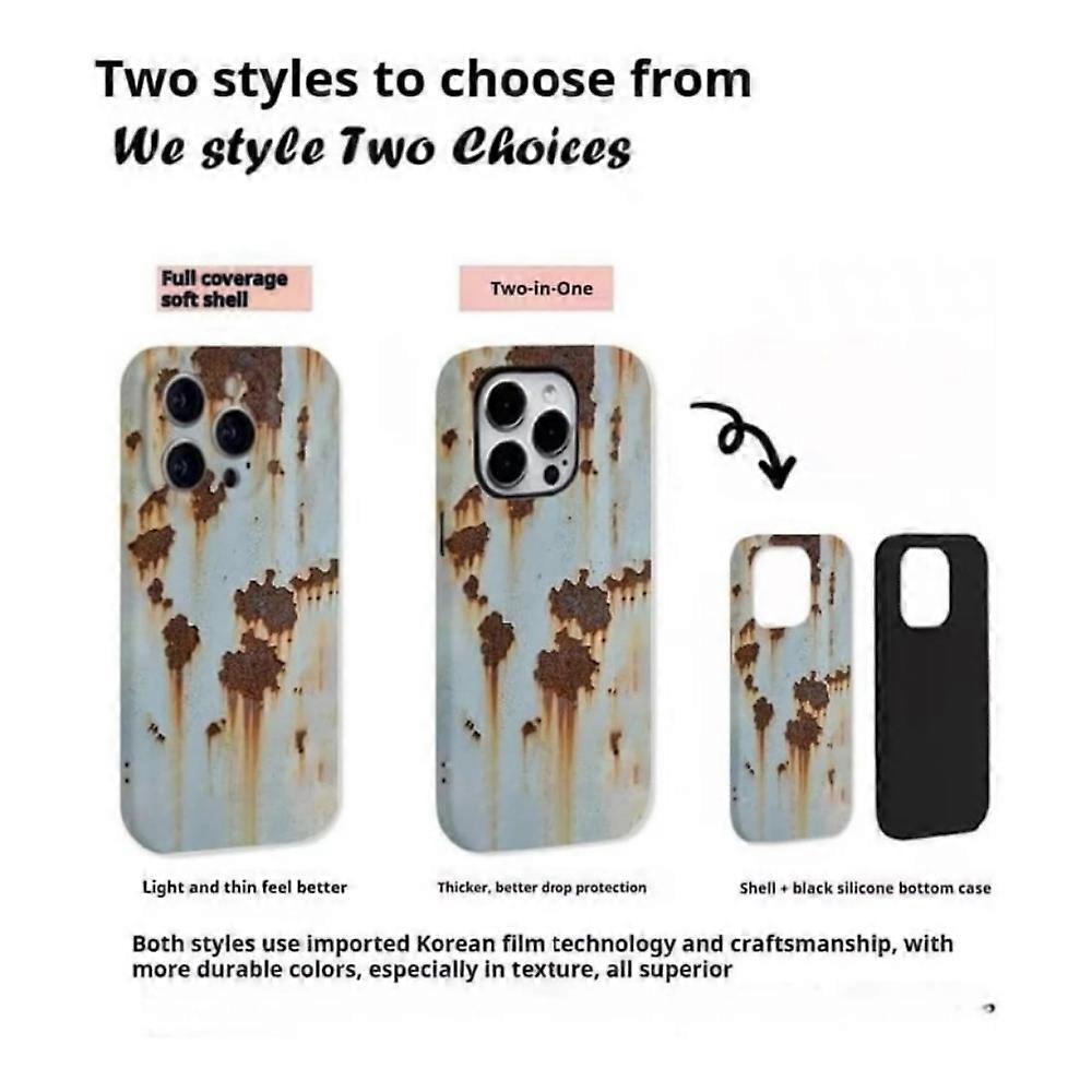 Rusty Phone Case, Magnetic Rusty Metal Texture for iPhone 16/15/14/13 ...