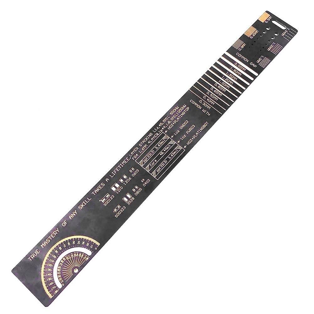 250mm Pcb Reference Ruler Chip Ic Smd Diode Transistor Measurement Tool ...