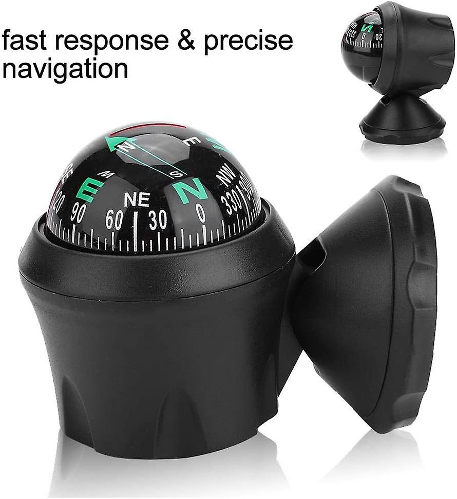 Boat Compass, Plastic Adjustable Boat Compass Dashboard Mount ...