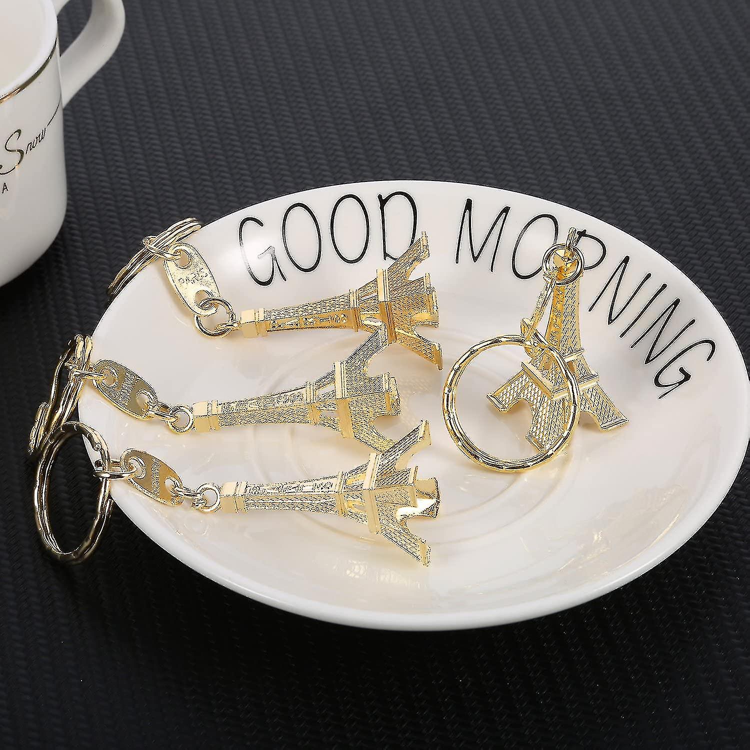 15 Pieces Eiffel Tower Keyring Retro Adornment French Souvenirs ...