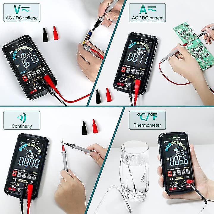 Multimeter, Digital Multimeter 6000 Counts Trms, Auto-ranging Color Lcd ...