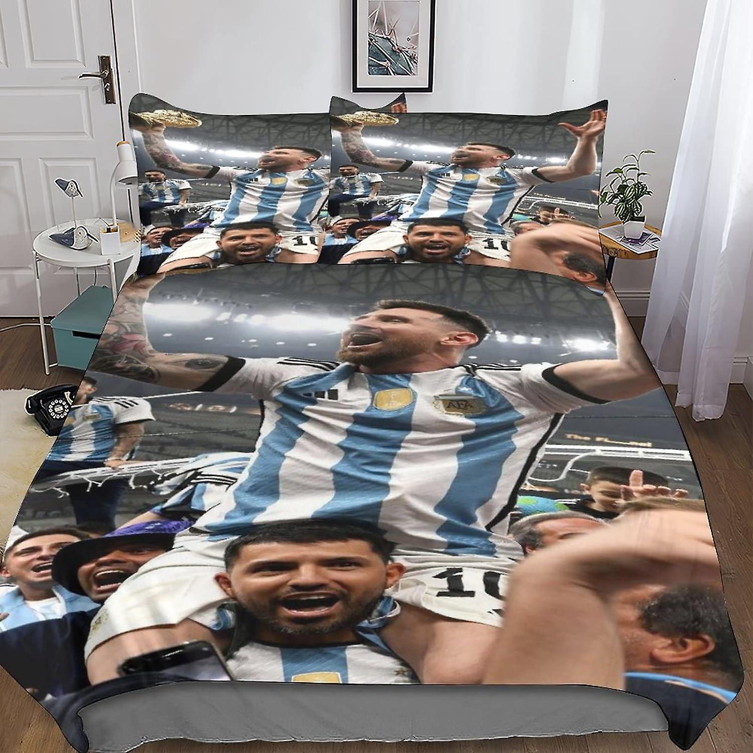 Lionel Messi 3D Print Quilt Cover Duvet Cover Set Single Print Duvet ...