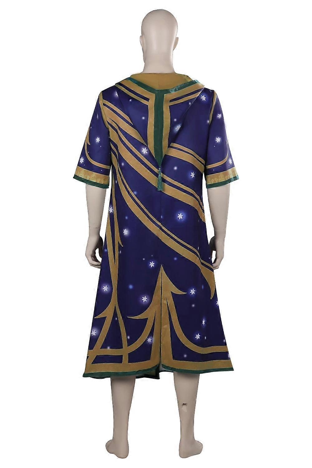 Wizard Merlin Cosplay Cloak Men Costume Game Legacy Role Play Outfits ...