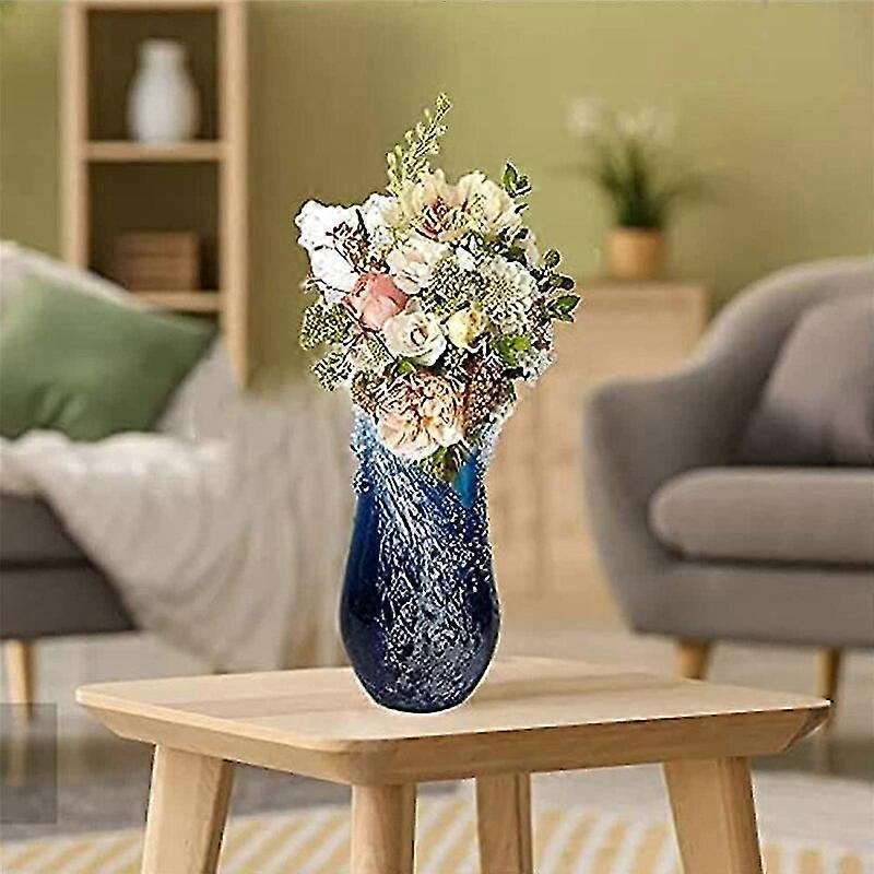 Creative Ocean Resin Wave Vase Modern Ocean Blue Flower Vases Exquisite ...
