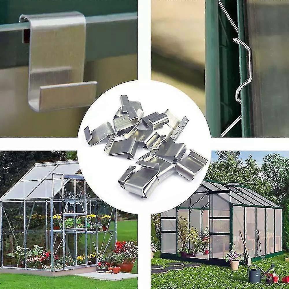 50/100pcs Garden Stainless Steel Greenhouse Glazing Glass W/z Shaped ...