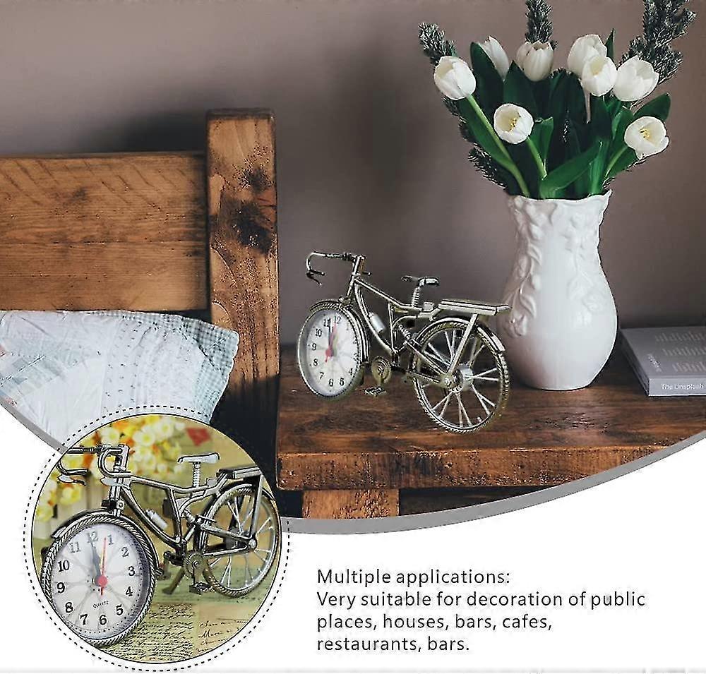 Alarm Clock Bicycle Clock Retro Desk Clock For Decoration And Setting ...