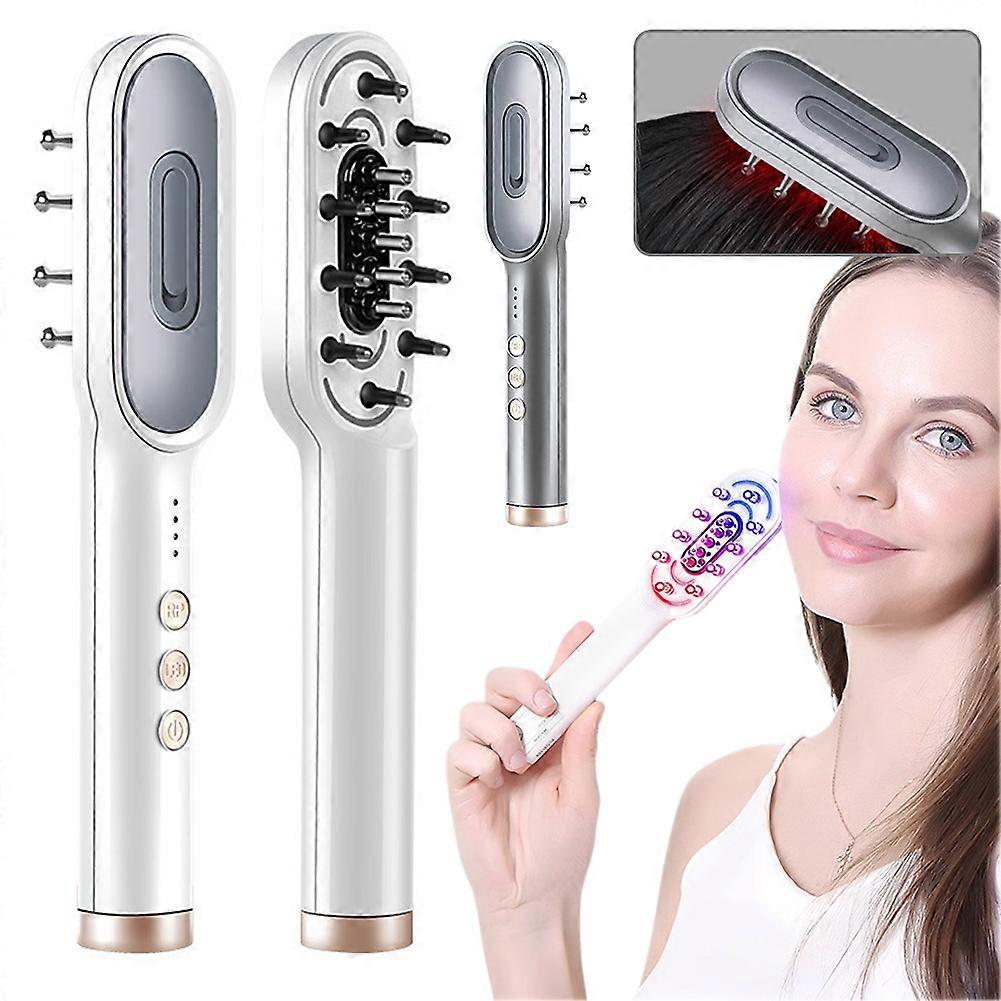 LED Hair Growth Comb with Red/Purple Light Hair Oil Applicator Electric ...