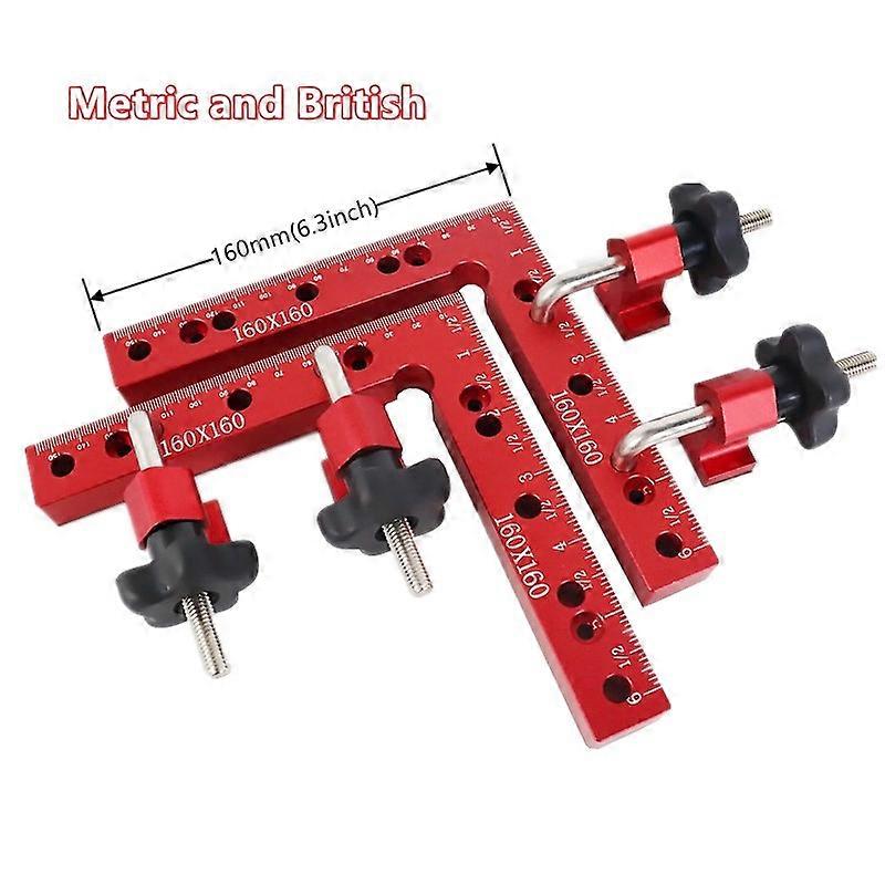 2 Set 160mm Woodworking Corner Clamps Right Angle Ruler 90 Degree L ...