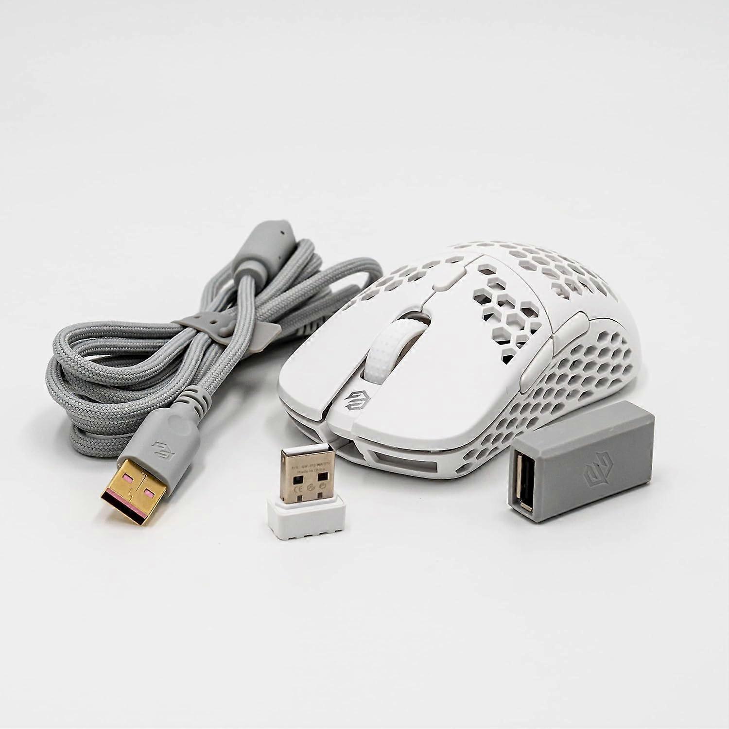 Wireless Gaming 58 Gram Ultra Lightweight Honeycomb Design Mouse(White ...