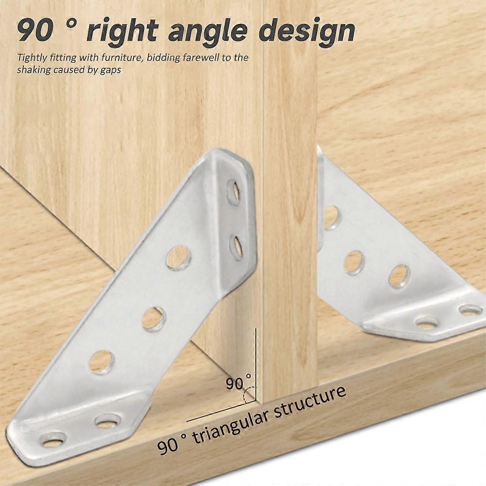 1/20/30/50Pcs Triangle Bracket Furniture Support Thickened Stainless ...