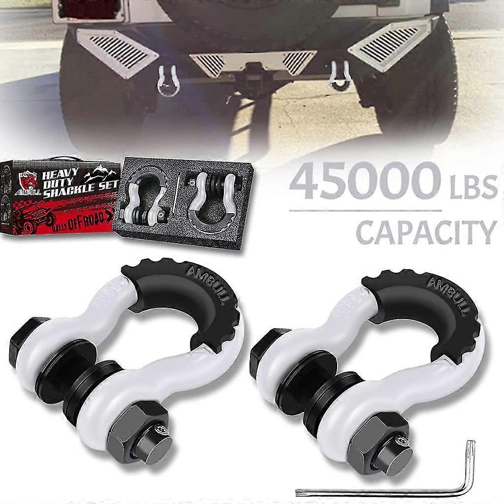 2 Pack 3/4" Shackles D-ring Shackles Rugged Unbreakable Bow Screw Heavy ...