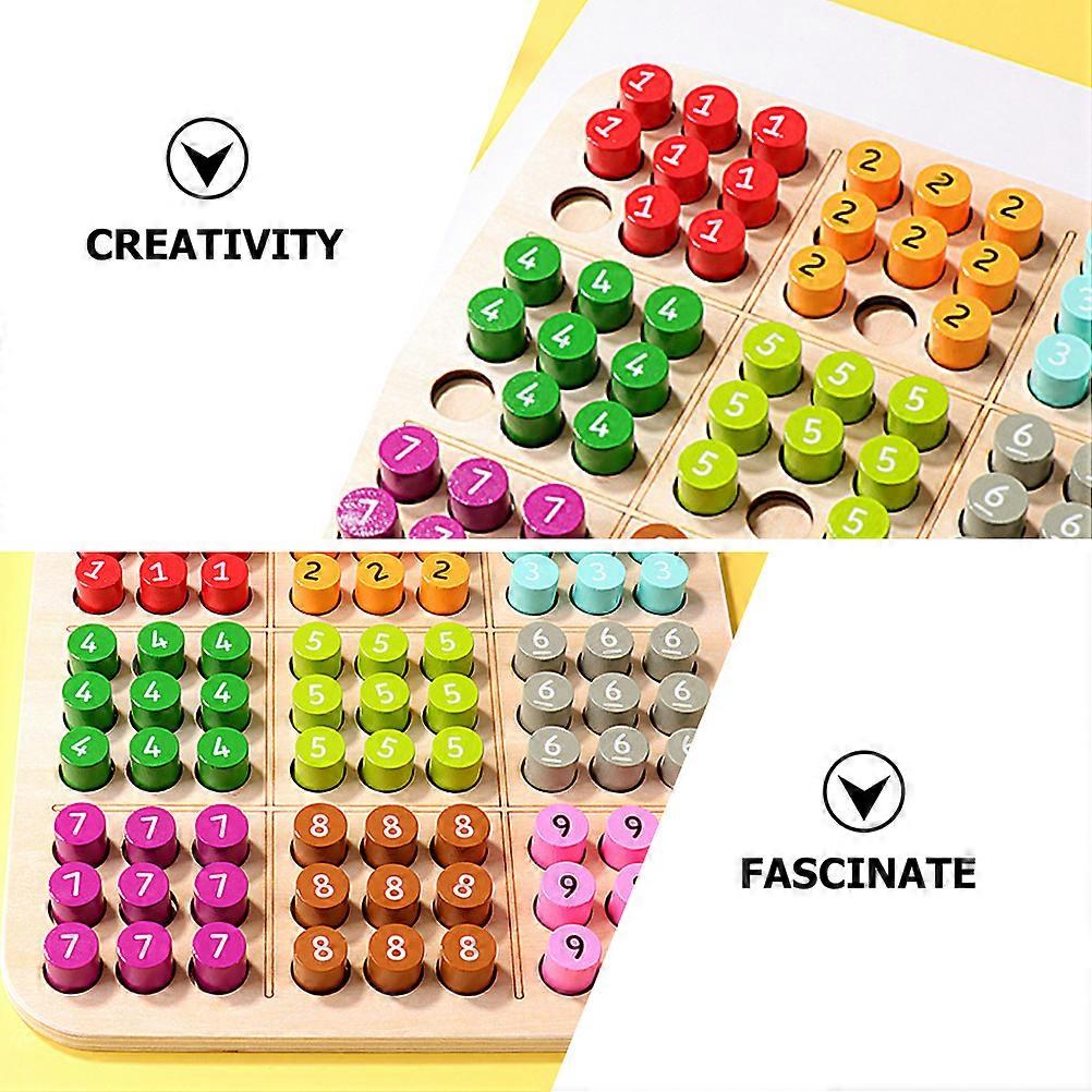 1 Set Wooden Sudoku Game Wood Sudoku Toy Desktop Sudoku Chess Toy ...