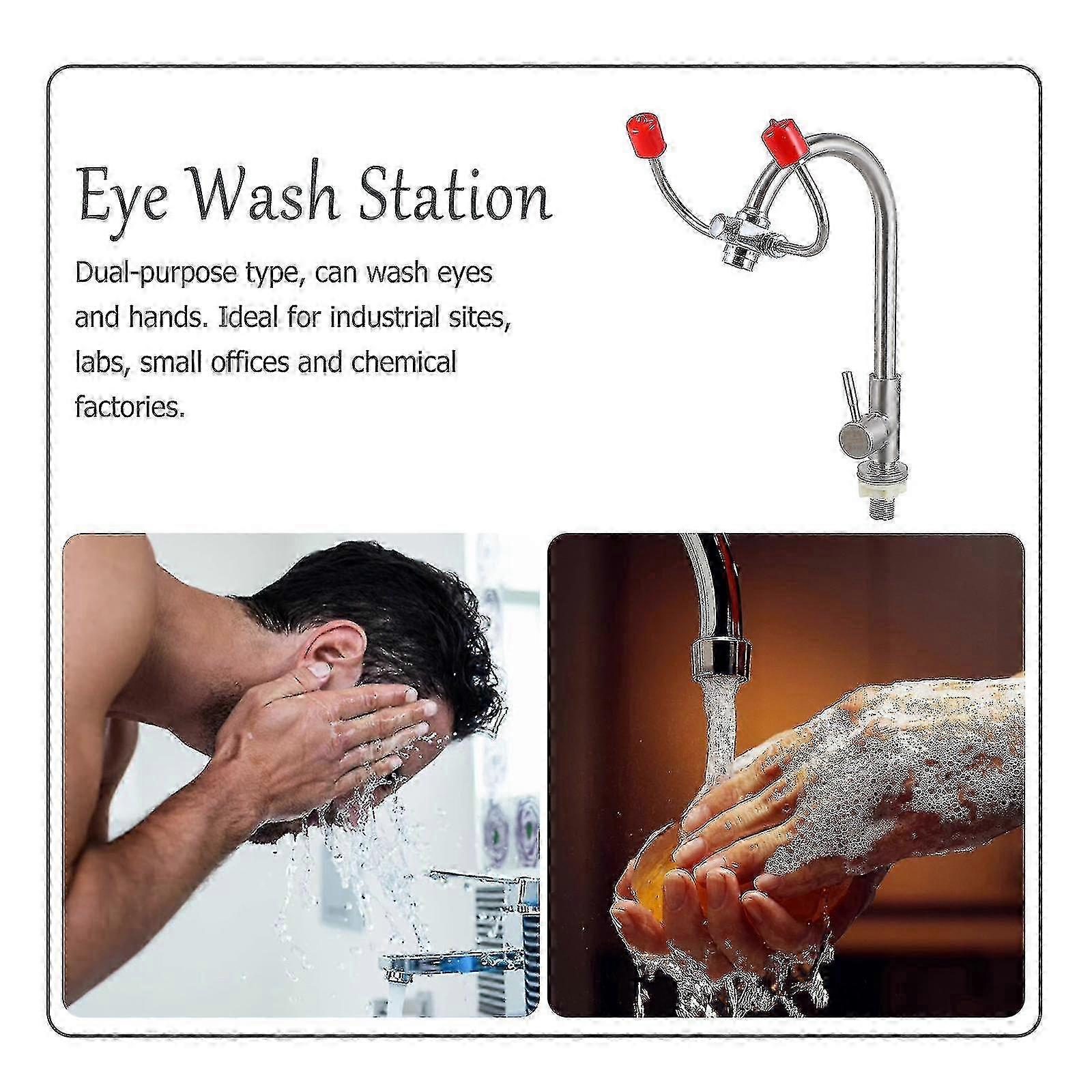 Eye Wash Station With Covers Faucet Mounted Eyewash Station Sink ...