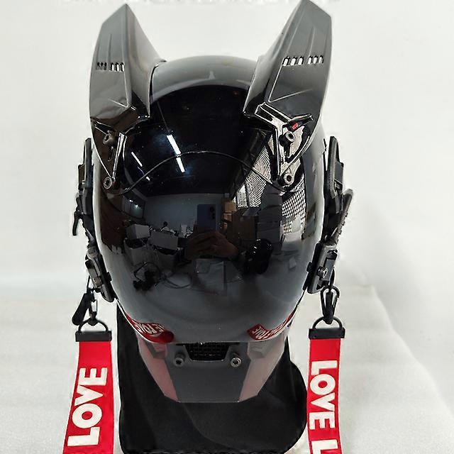 Personlig svart Cyberpunk Mask Cosplay Mekanisk Sci-Fi Gear Cyberpunk ...