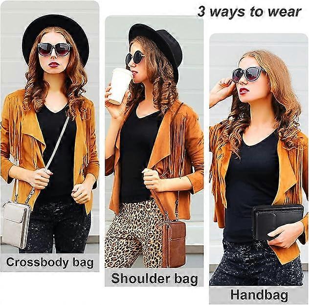 Crossbody Phone Bag for Women, PU Leather Ladies Cross Body Handbags ...