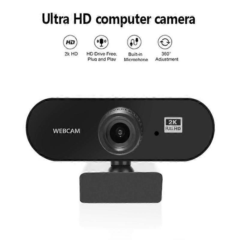 180 Degree Rotatable 2.0 HD Webcam 2K USB Live Camera With Noise ...