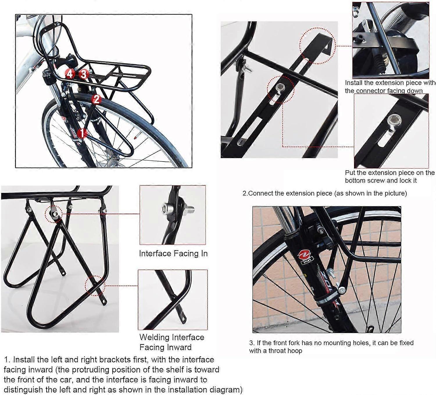 Bicycle Front Rack Steel | Front Bike Cargo Rack | Bike Cargo RackCargo ...