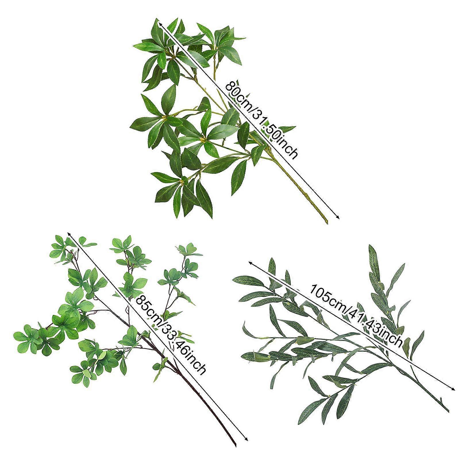 Artificial Greenery Branches Faux Greenery Stems Fake Leaves Artificial ...