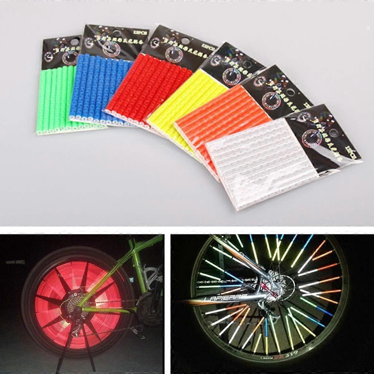 NA 72 Pcs Bike Wheel Spoke Reflector Reflectors for Kids and Adults 6 ...