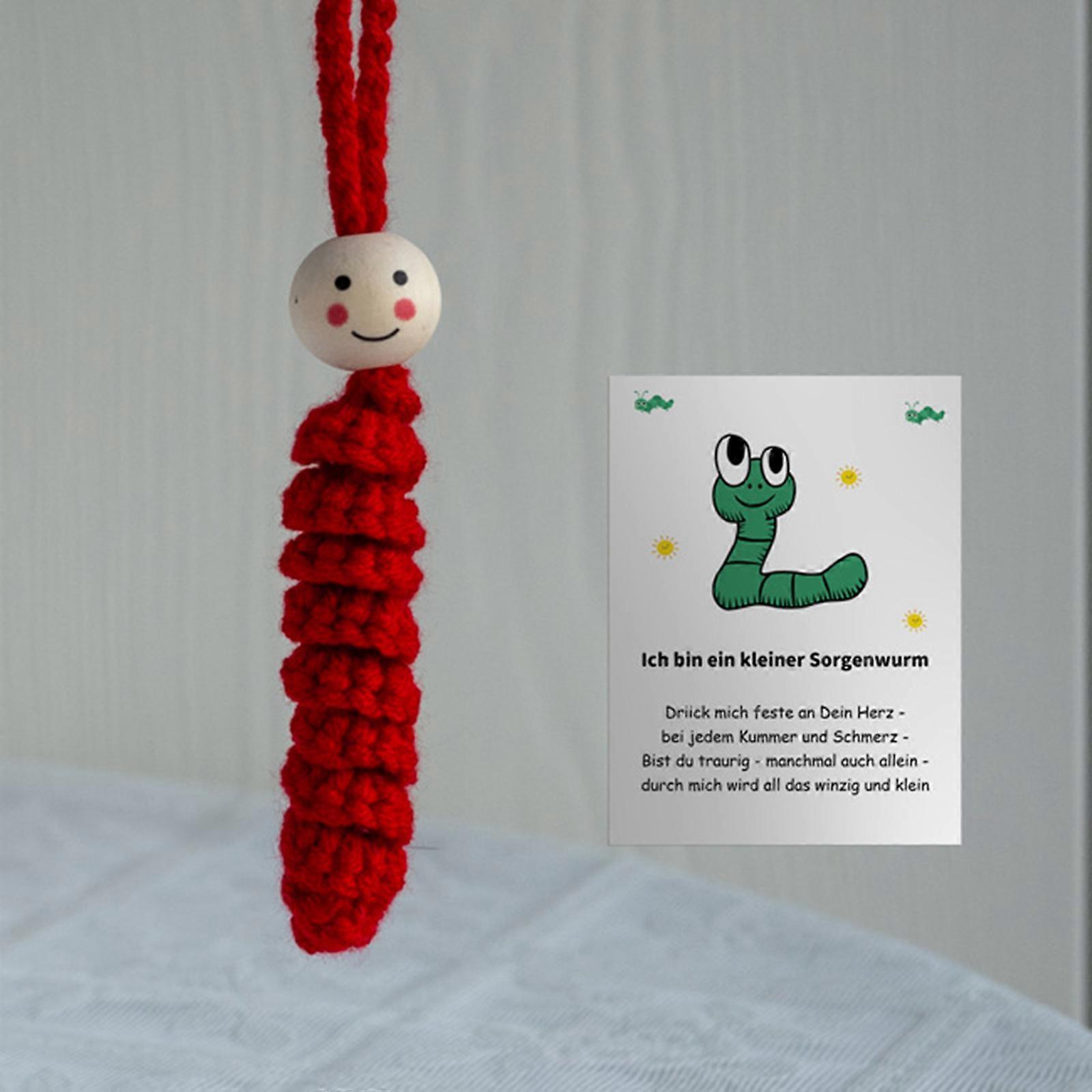 Soothing Crochet Worm Toy Portable Cotton Yarns Crochet Worm Pocket ...