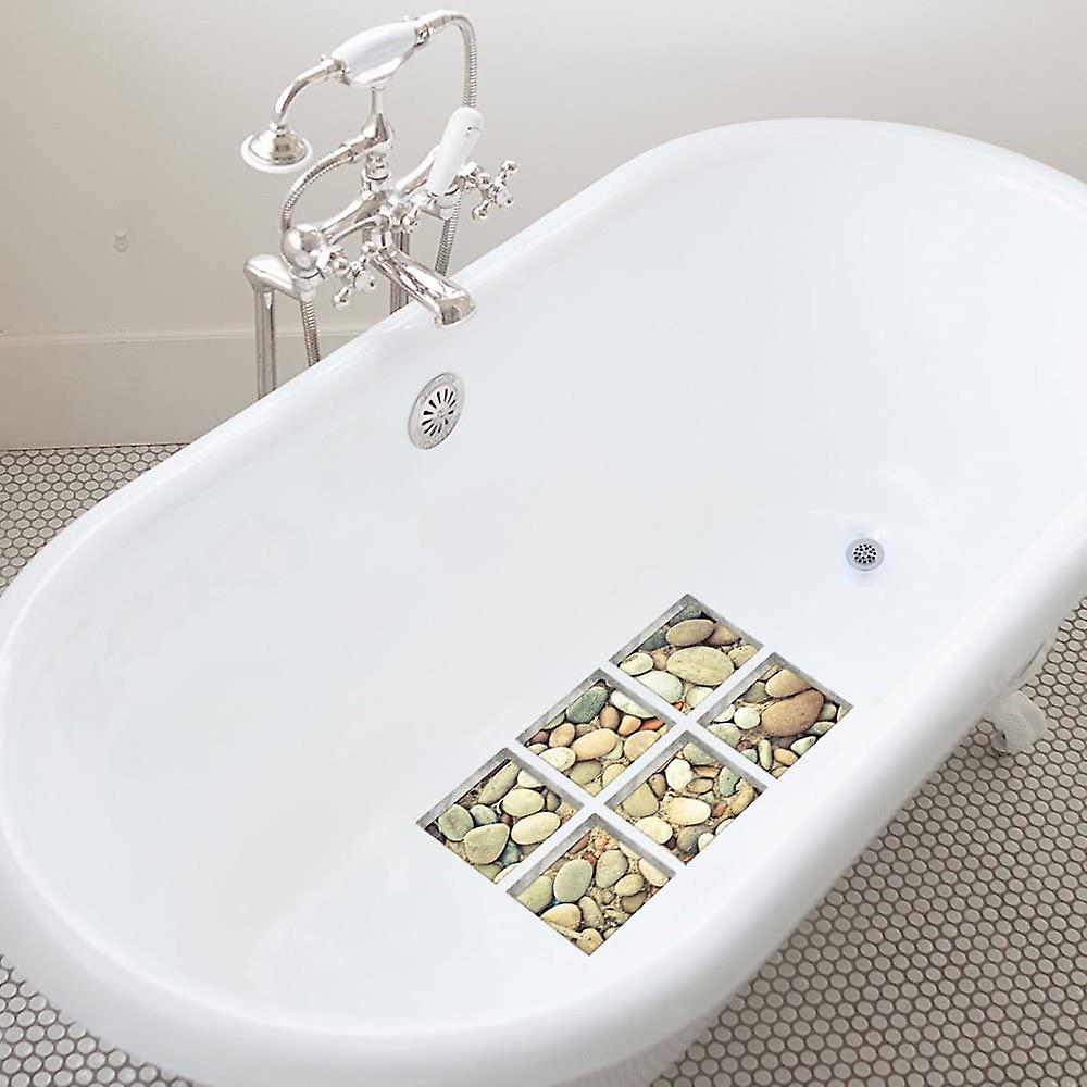 Atmax Sticker Bath Carpet Square Beach Pattern 3d Non -slip Adhesive ...