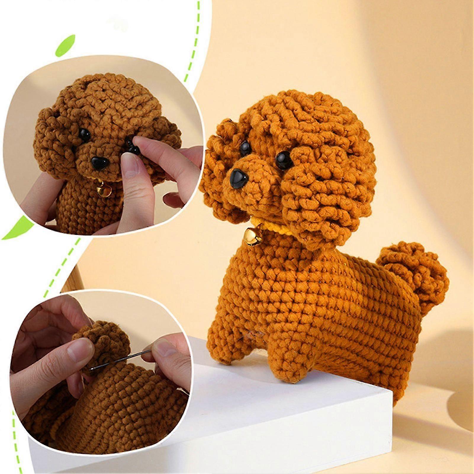 Complete Crochet Animal Kit Step-by-Step Beginner-friendly Easy-Spin Yarn Crochet Set Tutorials ...