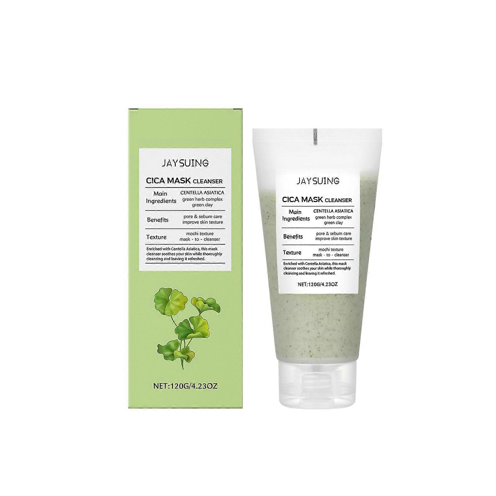 CICA Mask Cleanser, 2-in-1 Facial Wash, Non-Drying Clay Mask, Gentle ...