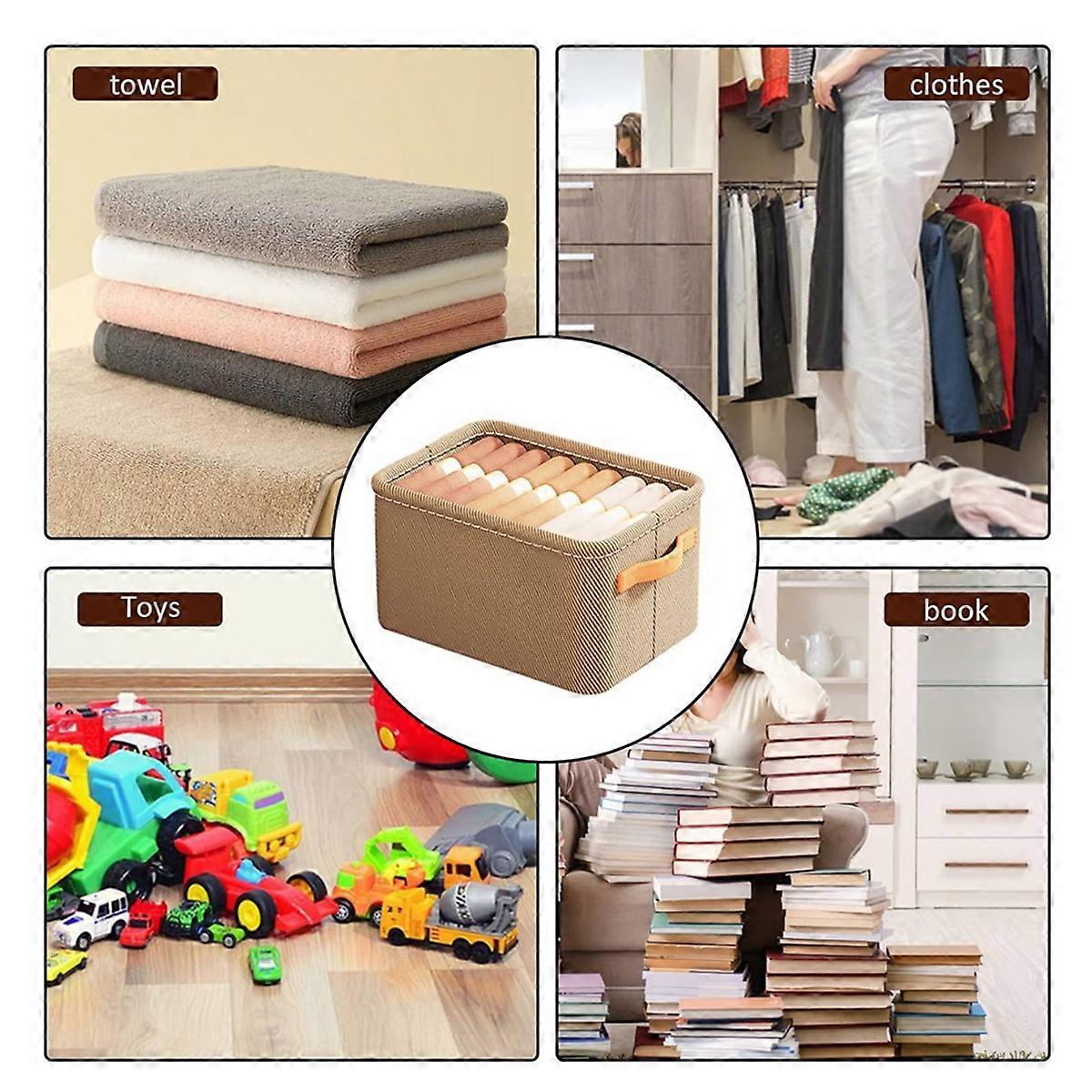 Multi-Functional Closet Organizer,Steel Ring Storage Box, Fabric ...