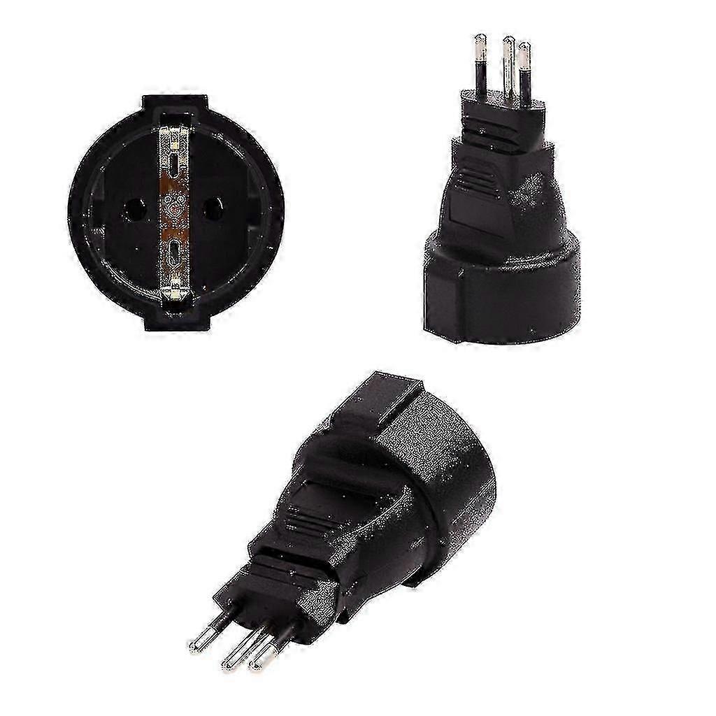 EU Standard 16A 250V Swiss 3-Pin Round Male to Female Power Adapter ...