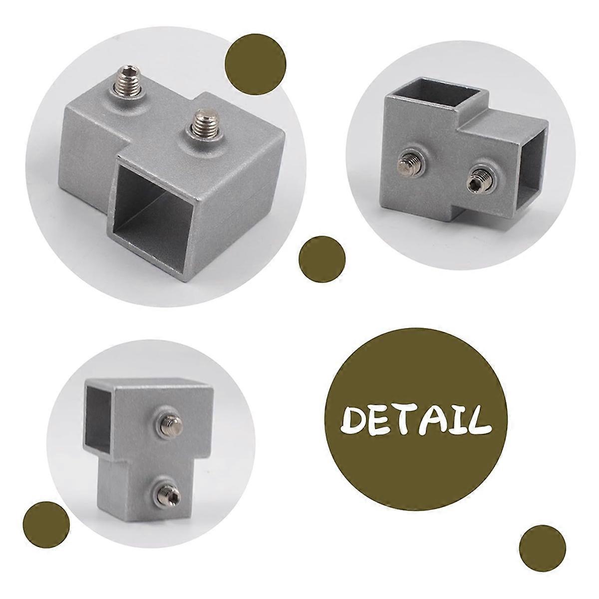 8 PCS 1In/25 mm Square Tube Connector, 3-Way Pipe Fitting Connector ...