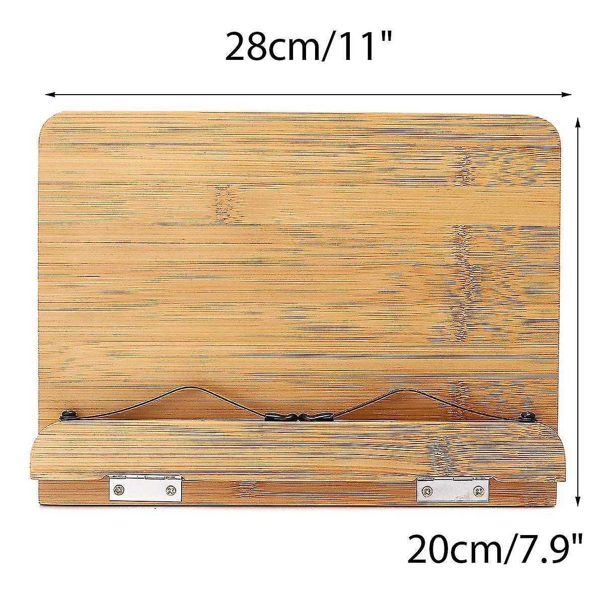 Book Stand Bible Wooden Reading Holder Desk Bamboo Bookstand Tray Rack ...