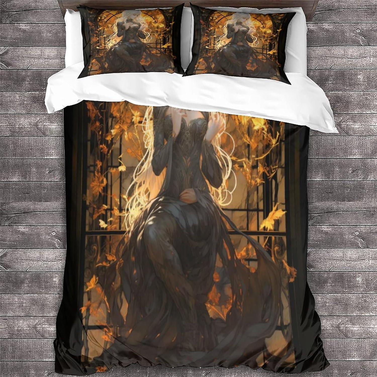 HOUKIG Bedding Teenage Girl Comforter Set 3D Printed Reversible Bed ...