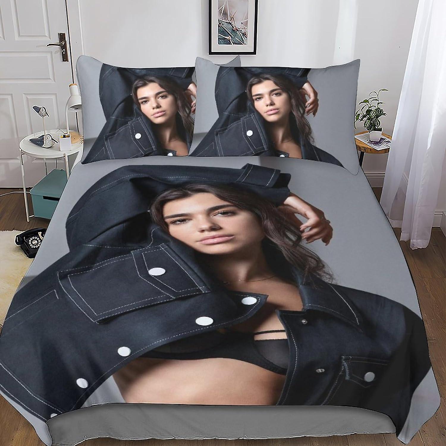 Entemah Dua Lipa Duvet Cover Set 3D Printed Bedding Singer-model Quilt ...