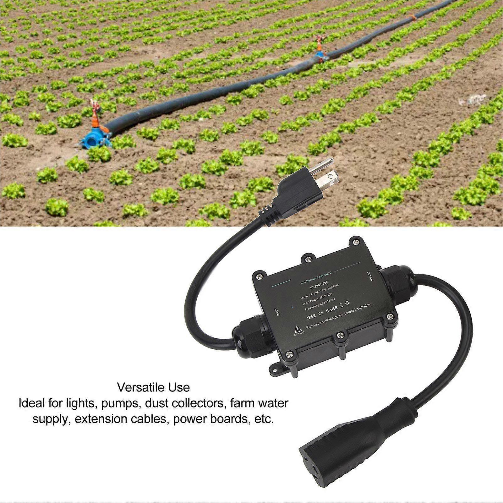 Waterproof Remote Control Power Switch with 30A Remote Relay Receiver ...