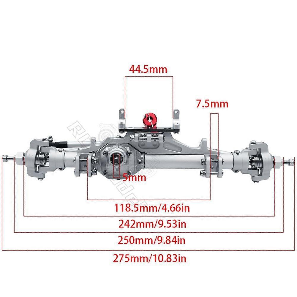 Cnc Diamond-shaped Aluminum Complete Front & Rear Axle For 1/10 Rc ...