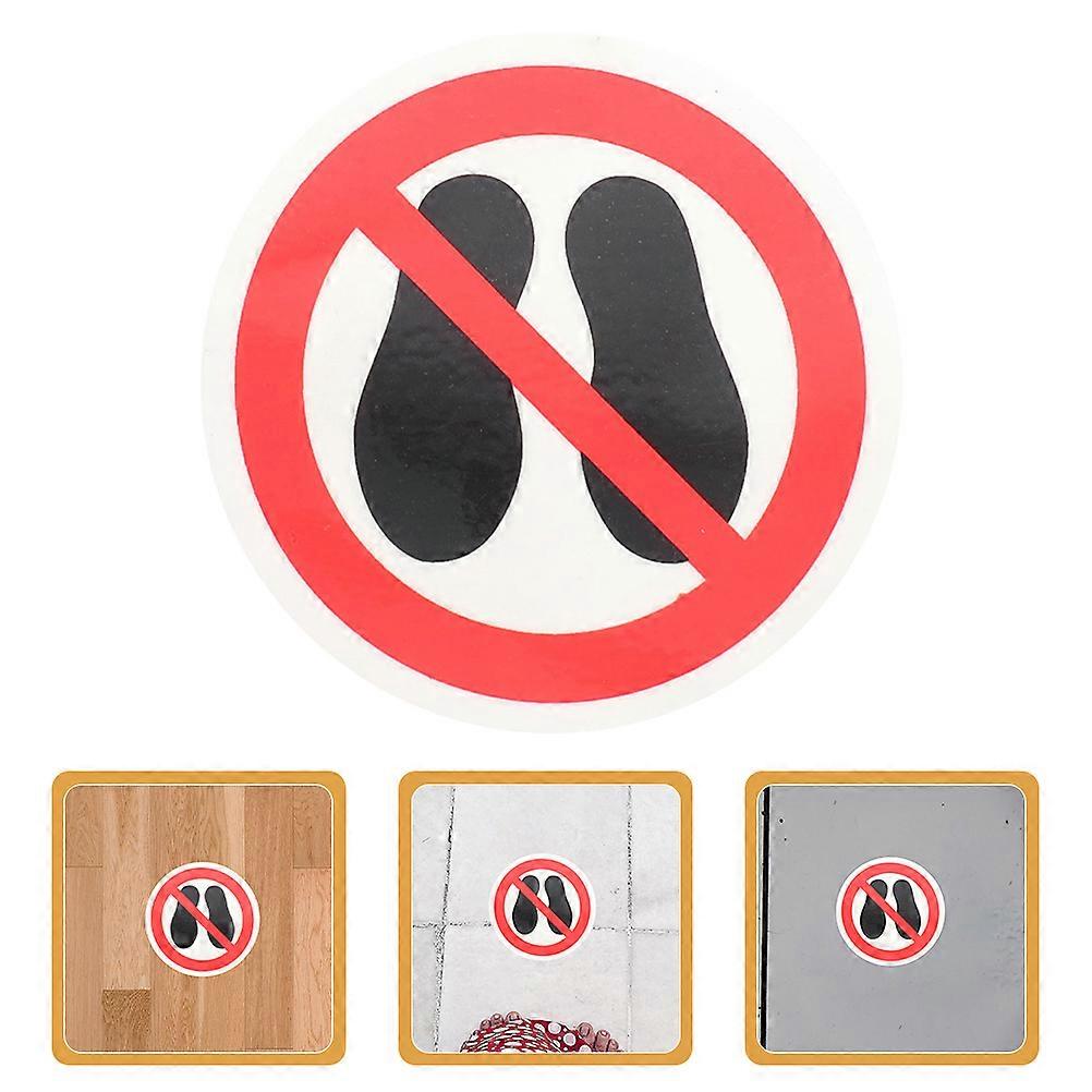 No Step Here Warning Decal Round Sticker Do Not Step Sign Warning ...