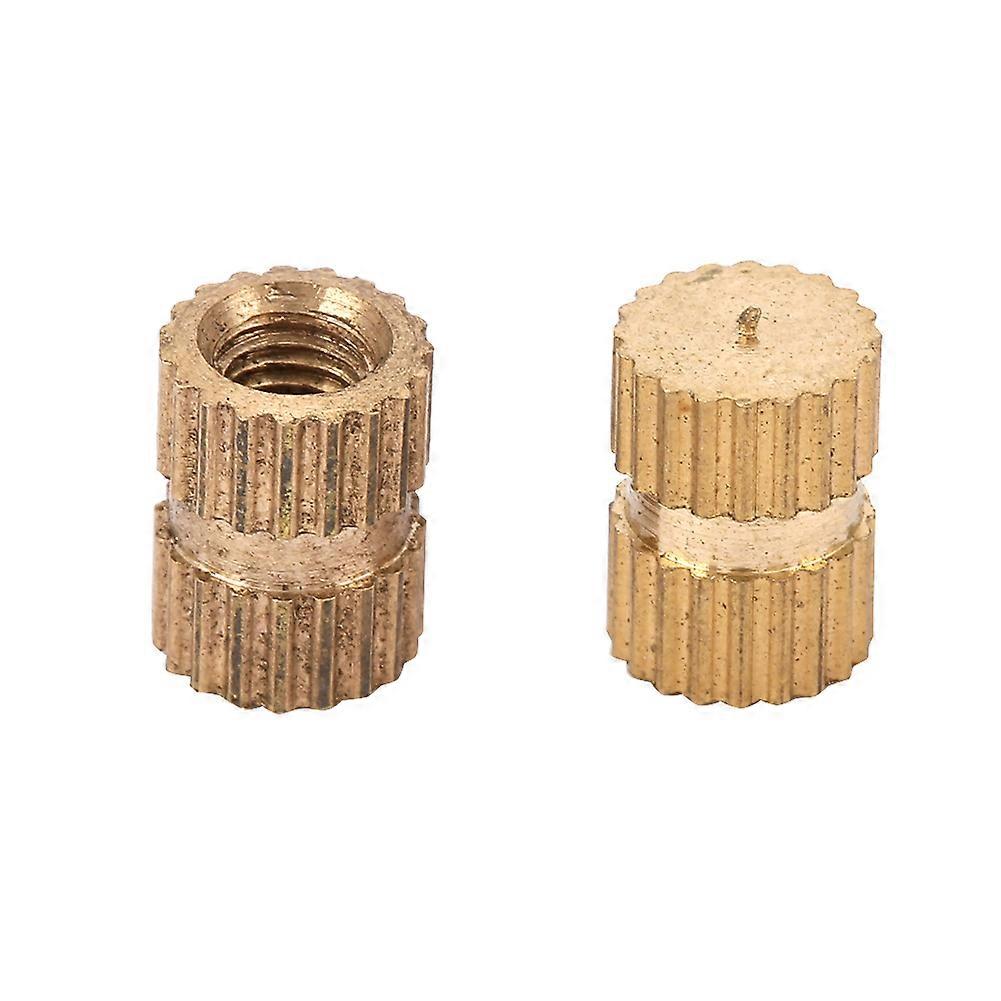 M3 Female Thread Knurled Nuts Brass Threaded Insert Embedment Nuts ...