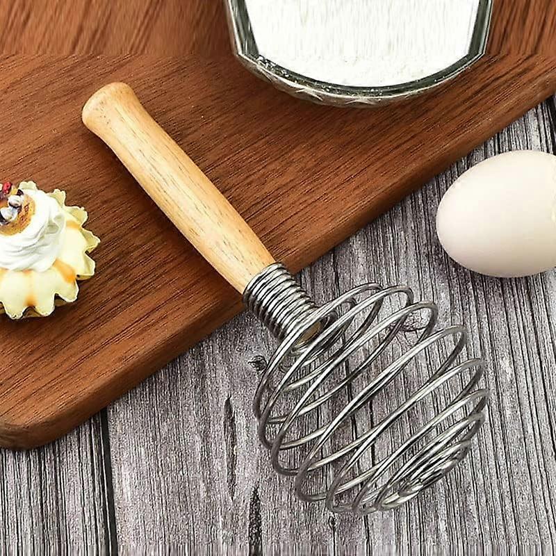 Manual Egg Beater,Spring Coil Hand Push Whisk,Kitchen Push Spiral ...