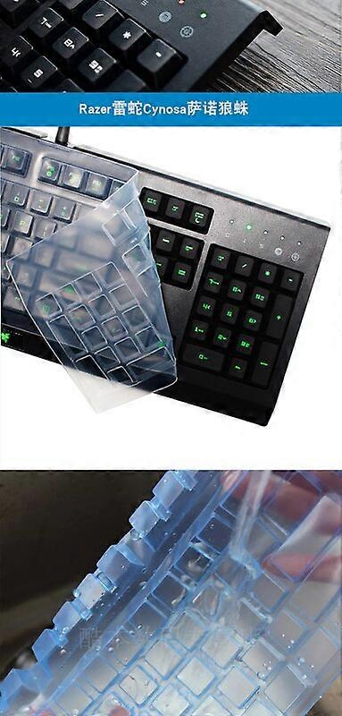 Transparent Clear Silicone Keyboard Cover protector For Razer Ornata ...