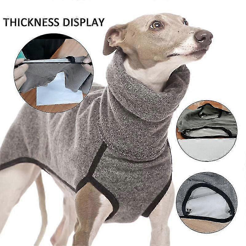 Pet Dog Winter High Collar Jumper Sweater Greyhound Whippet Clothes ...