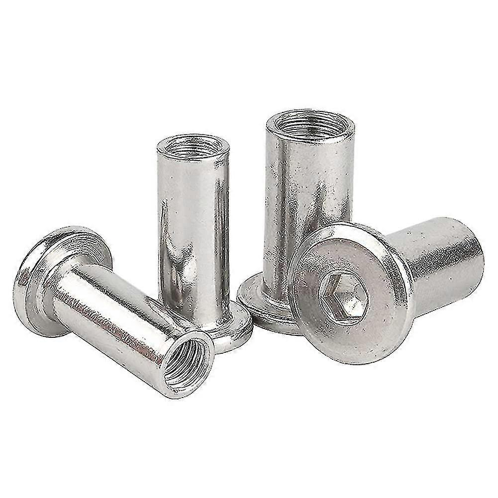 Stainless Steel Lock Nuts - M8 Hex Internal Thread, Flat Head ...