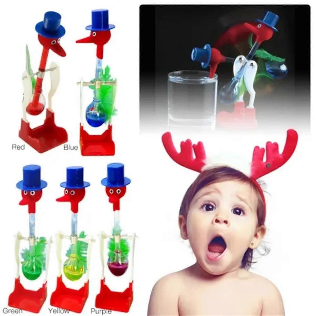 Transparent Drinking Bird with Fluid Motion Balance Drink Water Bird ...