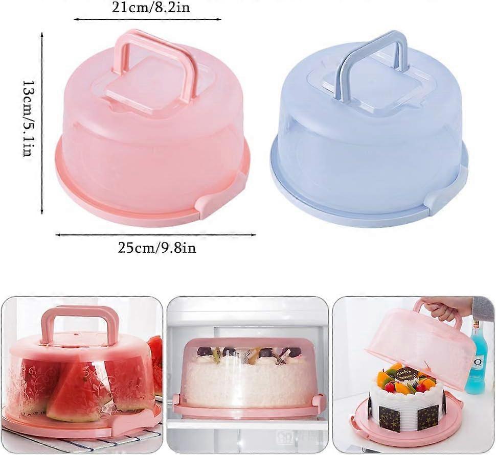 MUJIXI Round Cake Transport Boxes, Cake Container, Portable Round Cake ...